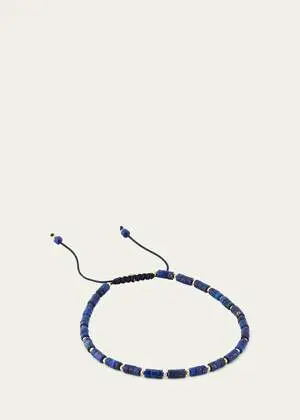 JAN LESLIE Lapis And 18k Gold Beaded Bracelet