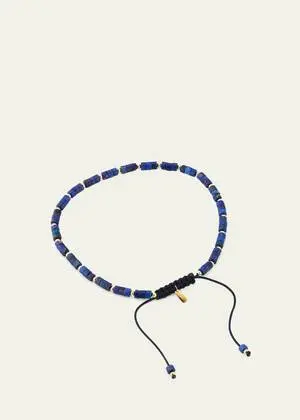 JAN LESLIE Lapis And 18k Gold Beaded Bracelet