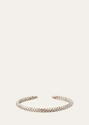 JAN LESLIE Braided Sterling Cuff Bracelet