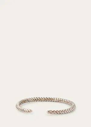 JAN LESLIE Braided Sterling Cuff Bracelet
