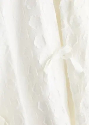 SISTER JANE Nana Bow-embellished Cotton-blend Mini Dress