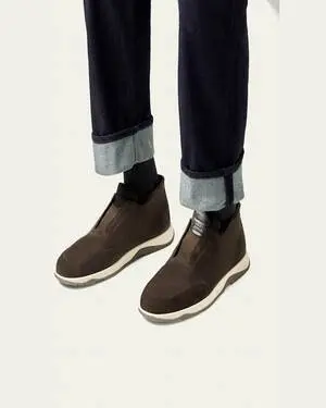 Berluti Echappee Suede Slip-on Boots