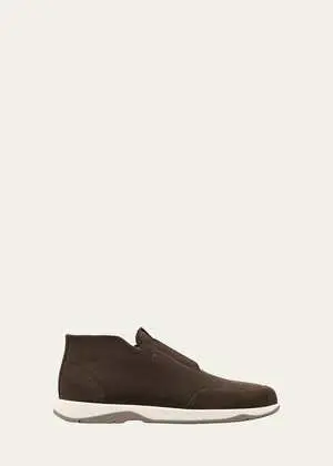 Berluti Echappee Suede Slip-on Boots