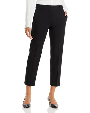 Theory Treeca Wool-blend Cropped Pants - Black