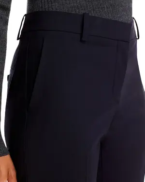 Theory Treeca Wool-blend Cropped Pants - Deep Navy