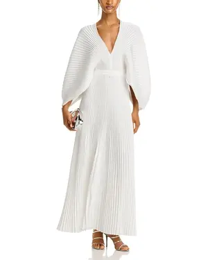 L'IDEE Versailles Pleated Gown - Ivory