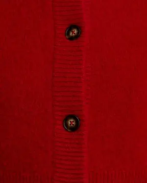 Aqua 100% Cashmere Cropped Cardigan - Cinnamon