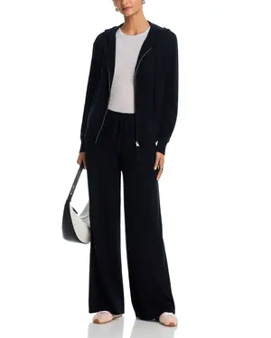 Aqua 100% Cashmere Drawstring Pants - Black