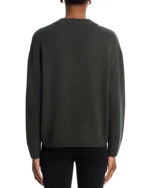 Aqua 100% Cashmere Drop Shoulder V-neck Sweater