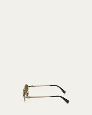 Miu Miu Logo Oval Sunglasses - Dark Brown