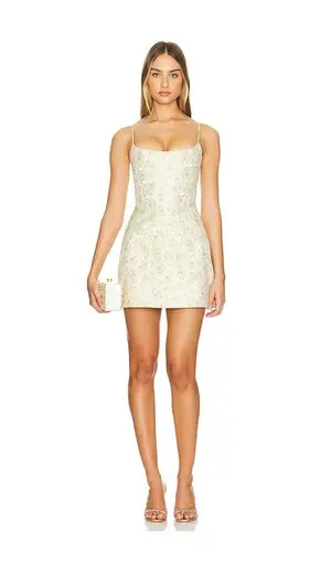 SAU LEE Joey Dress - Sand Multi