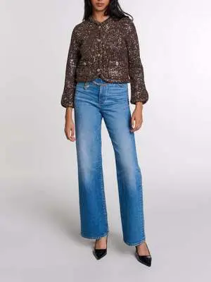 Maje Sequin Cardigan