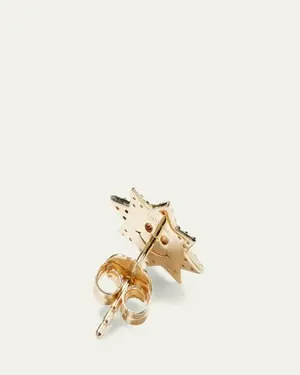 SYDNEY EVAN 14k Diamond Happy Face Single Stud Earring