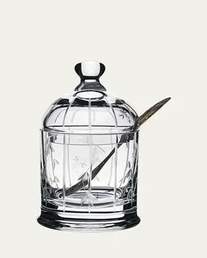 WILLIAM YEOWARD CRYSTAL Abby Honey Jar With Spoon, 8 Oz - Clear