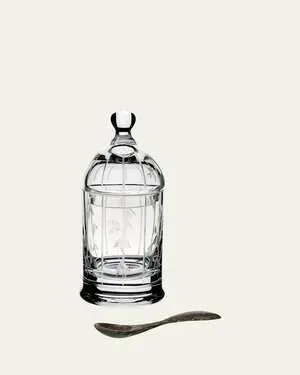 WILLIAM YEOWARD CRYSTAL Abby Honey Jar With Spoon, 8 Oz
