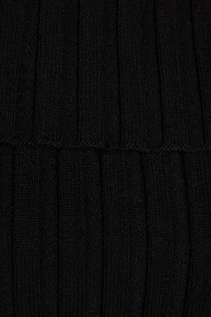 GANNI Off-the-shoulder Ribbed-knit Top