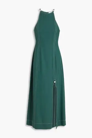 GANNI Bead-embellished Woven Midi Dress