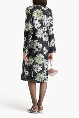 Stine Goya Wessi Double-breasted Metallic Brocade Coat