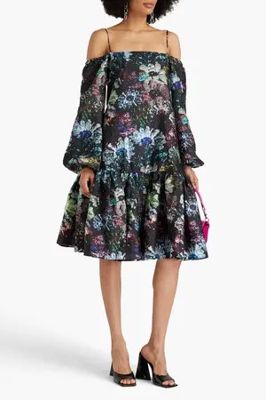 Stine Goya Zora Cold-shoulder Floral-print Dress