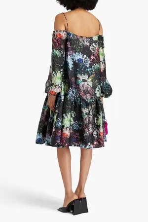 Stine Goya Zora Cold-shoulder Floral-print Dress