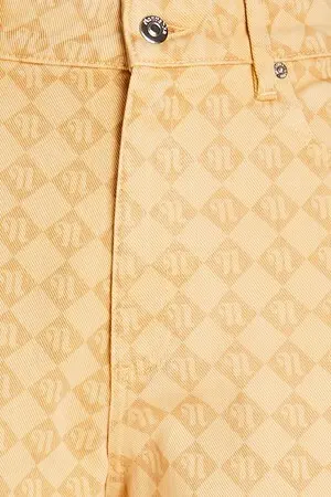 Nanushka Logo-print Kick-flare Jeans - Sand