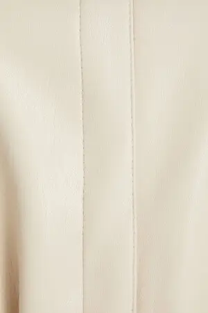 Nanushka Halli Belted Okobor™ Mini Shirt Dress - Ecru