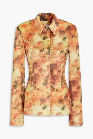 Nanushka Printed Velvet Shirt