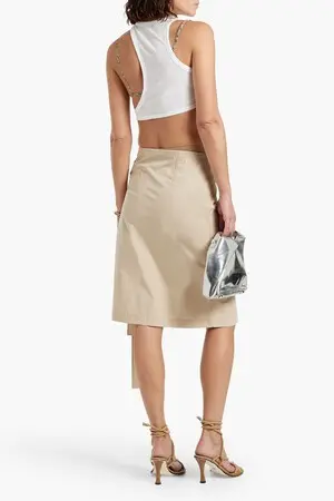 Acne Studios Two-tone Cotton-poplin Wrap Skirt