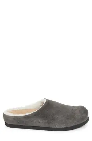 COMMON PROJECTS Suede And Shearling Clogs - Dark Grey