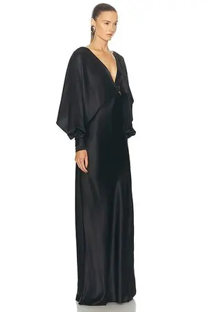 Saint Laurent V-neck Long Dress