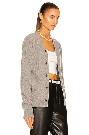 Play Comme Des Garcon Heart Cardigan - Light Grey