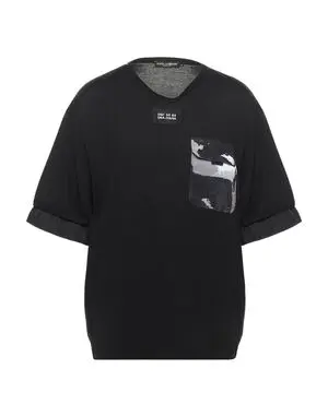 Dolce & Gabbana T-shirt Size Cotton, Polyester, Viscose, Polyurethane - Black