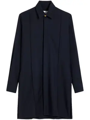 AMI Paris Pintuck Long-sleeve Virgin-wool Shirt