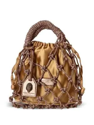 Kurt Geiger Rhinestone Macramé Tote - Brown