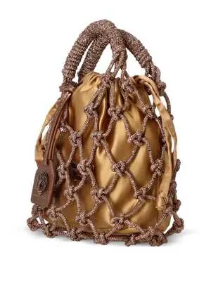 Kurt Geiger Rhinestone Macramé Tote - Brown