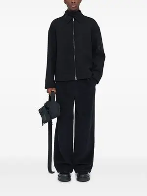 JIL SANDER Zipped-up Wool Jacket - Black