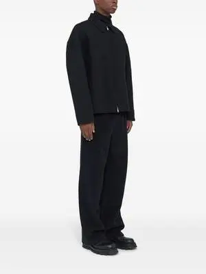 JIL SANDER Zipped-up Wool Jacket - Black
