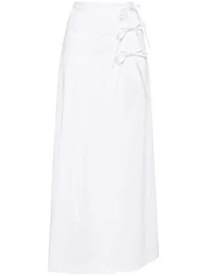 Alberta Ferretti Pleated Wrap Maxi Skirt
