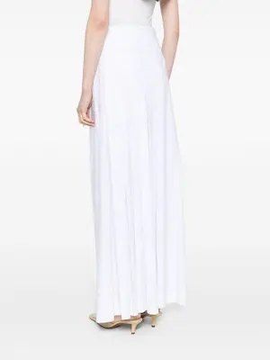 Alberta Ferretti Pleated Wrap Maxi Skirt