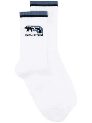 Maison Kitsune Ribbed Socks For Men