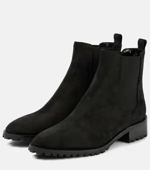 Manolo Blahnik Chelata Suede Chelsea Boots
