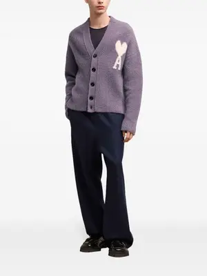 AMI Paris De Coeur V-neck Cardigan