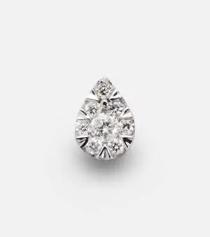 PERSEE Persée 18kt White Gold Single Earring With Diamonds - Silver