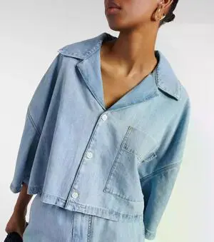 BOTTEGA VENETA Bottega Veneta Cropped Denim Shirt
