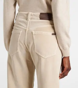 Brunello Cucinelli Dyed Cotton Wide-leg Pants