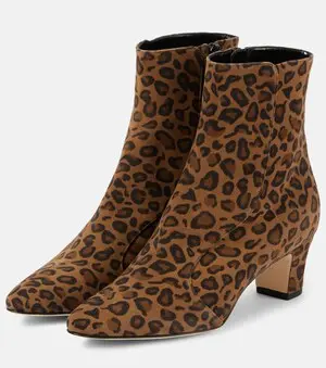 Manolo Blahnik Myconia 50 Leopard-print Suede Ankle Boots - Brown