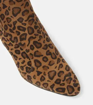 Manolo Blahnik Myconia 50 Leopard-print Suede Ankle Boots - Brown