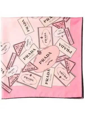 Prada All-over Print Scarf - Pink