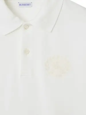 Burberry Ekd Cotton Polo Shirt - White