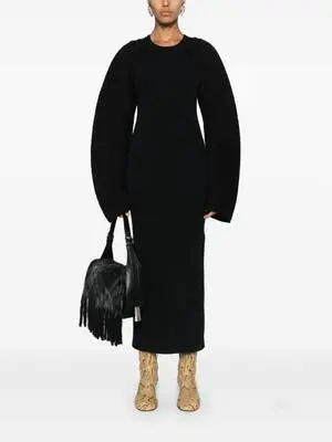 Nanushka Layered Sculpted-sleeves Midi Dress